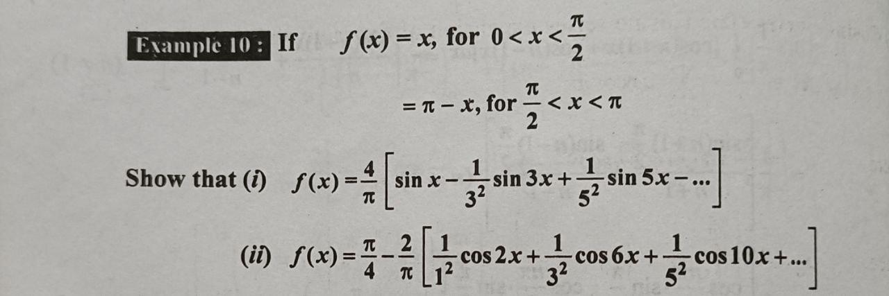 Solved TC Example 10: If f(x) = x, for 0