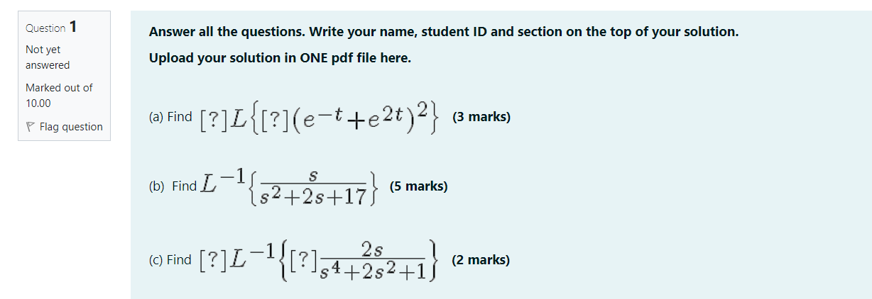 Solved Question 1 Not yet answered Answer all the questions. | Chegg.com