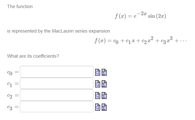 Solved The function f(x)=e−2xsin(2x) is represented by the | Chegg.com