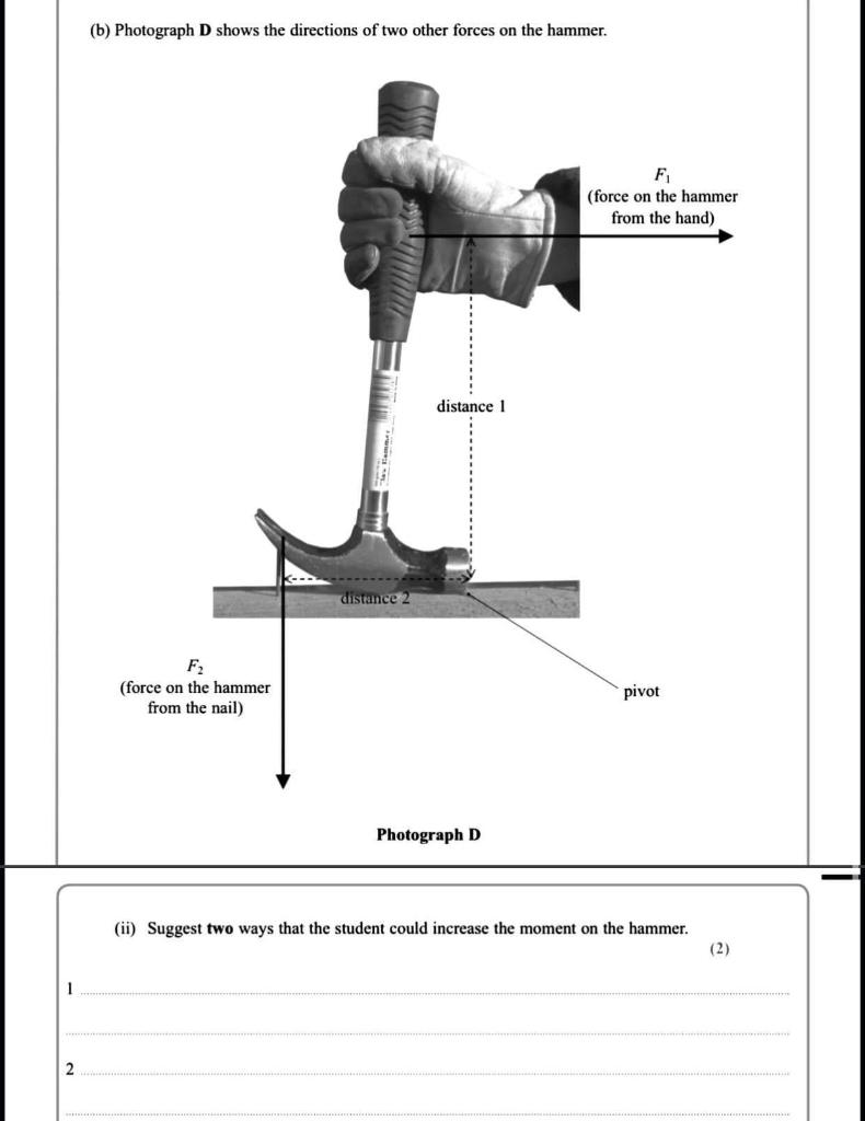 Solved (b) Photograph D shows the directions of two other | Chegg.com
