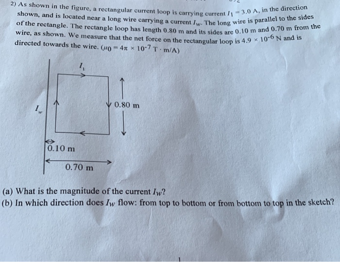 Solved As shown in the figure, a rectangular current loop is | Chegg.com