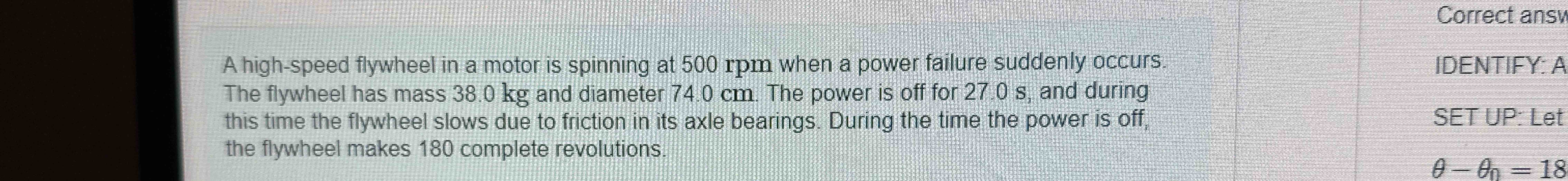 Solved A high-speed flywheel in a motor is spinning at 500 | Chegg.com