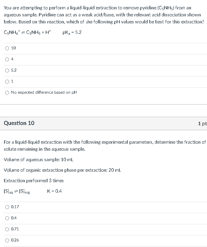 Solved You are attempting to perform a liquid-liquid | Chegg.com