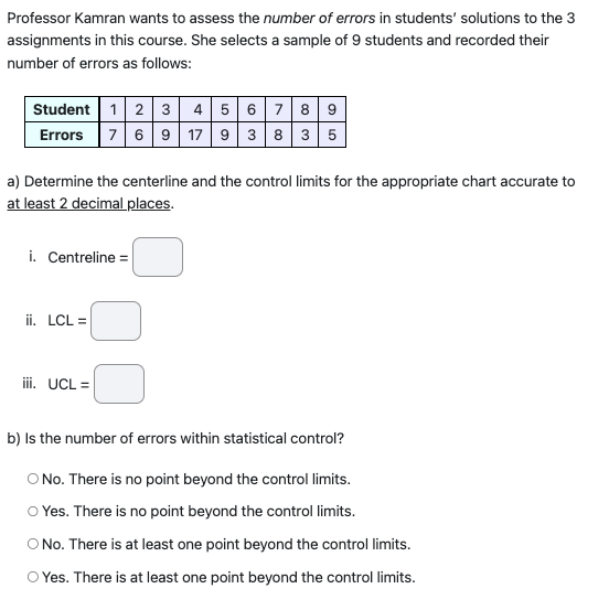 Solved Professor Kamran wants to assess the number of errors | Chegg.com