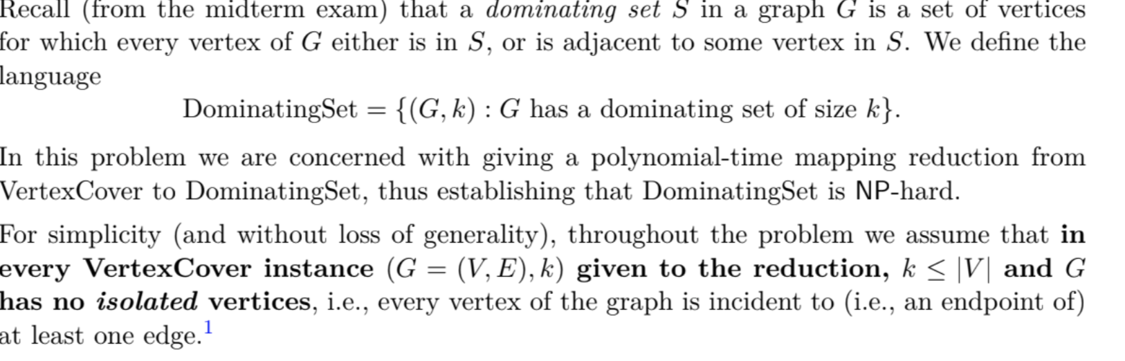 Recall (from the midterm exam) that a dominating set | Chegg.com
