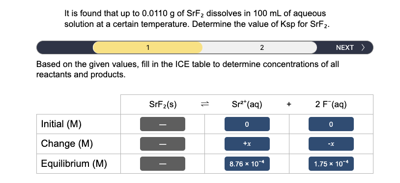 Solved It is found that up to 0.0110 g of SrF2 dissolves in | Chegg.com