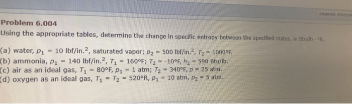 Solved PRINTER VERSIO Problem 6.004 Using the appropriate | Chegg.com