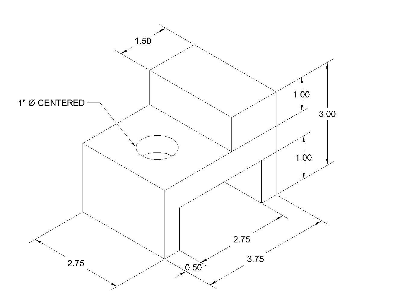 Solved Draw a Multiview (Front, Top, Right Side) with | Chegg.com