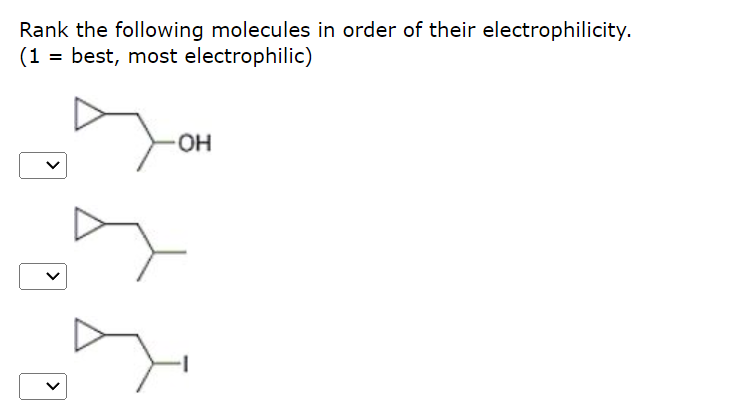 Solved Rank the following molecules in order of their | Chegg.com