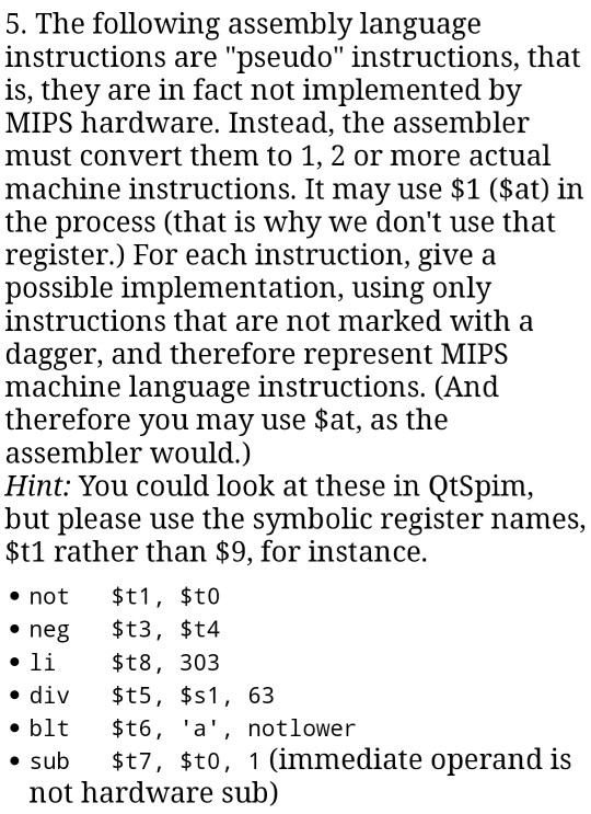 Solved 5 The Following Assembly Language Instructions Are 8671