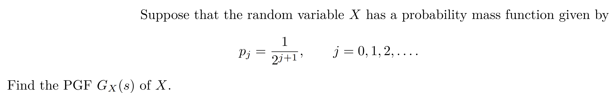 Solved Suppose that the random variable X has a probability | Chegg.com