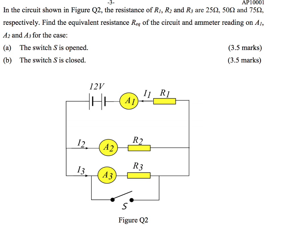 Solved AP10001 In the circuit shown in Figure Q2, the | Chegg.com