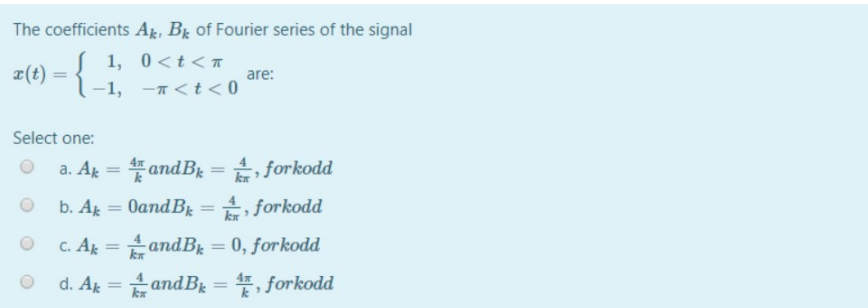 Solved The Fourier transform of the exponential signal ejwt | Chegg.com