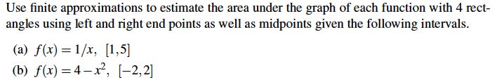Solved Use finite approximations to estimate the area under | Chegg.com