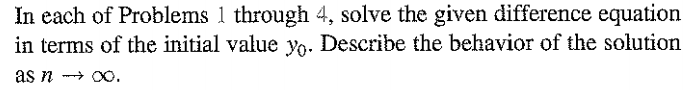 Solved In each of Problems 1 through 4, solve the given | Chegg.com