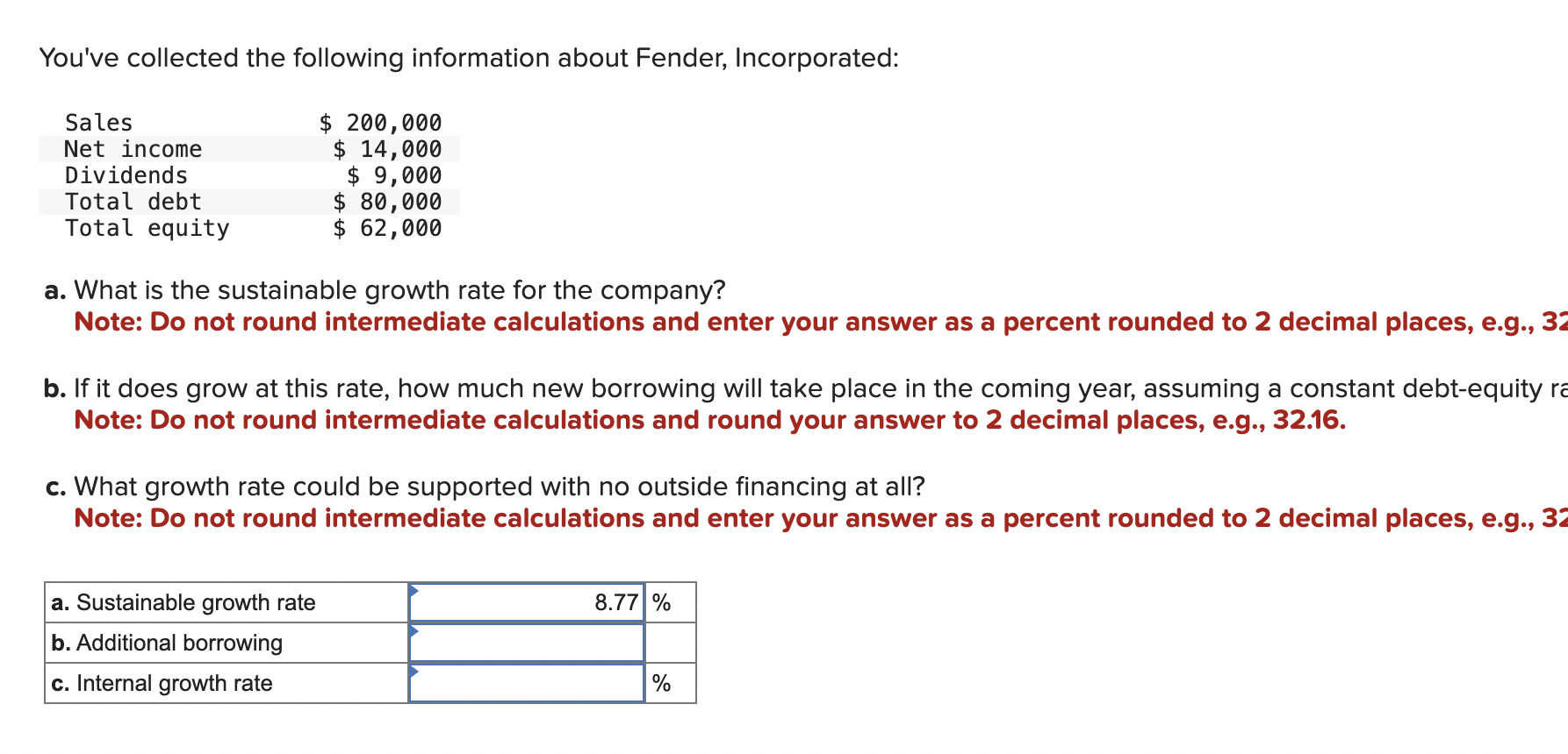 Solved You've collected the following information about | Chegg.com