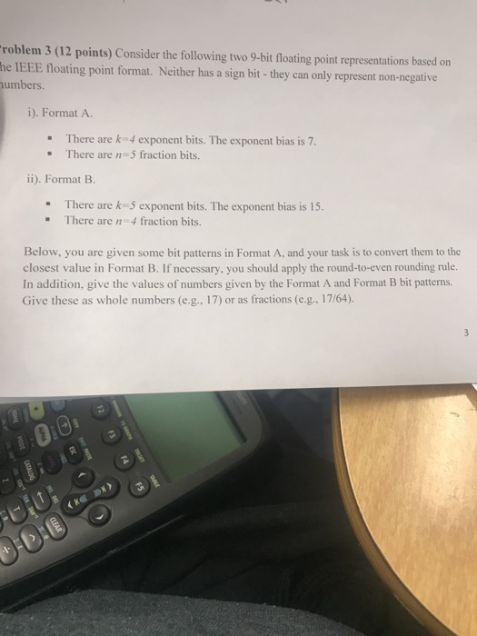 Solved roblem 3 (12 points) Consider the following two 9-bit | Chegg.com