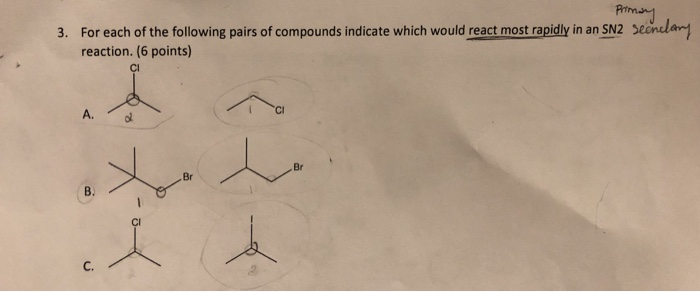 Solved 3. For each of the following pairs of compounds | Chegg.com