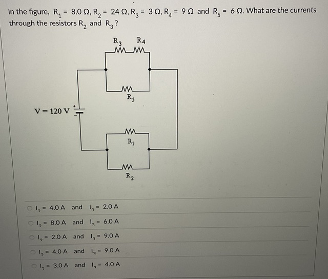 Solved In the figure, R1=8.0Ω,R2=24Ω,R3=3Ω,R4=9Ω and R5=6Ω. | Chegg.com