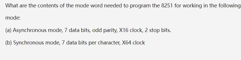 Solved Topic: Microcomputer interface technology I will give | Chegg.com