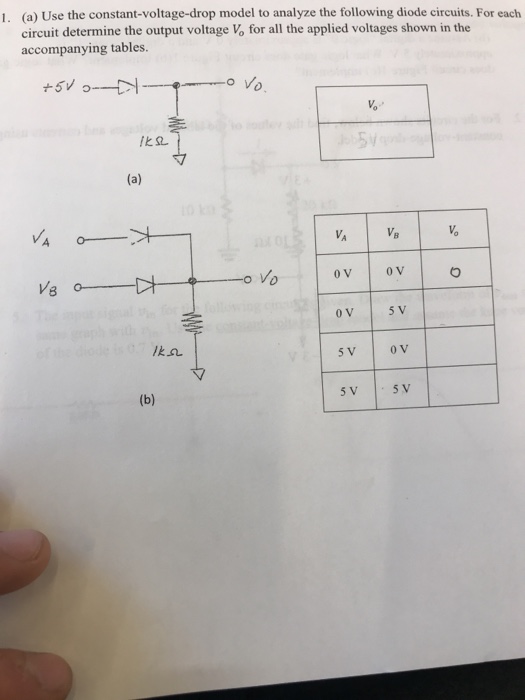 Solved (a) Use the constant-voltage-drop model to analyze | Chegg.com