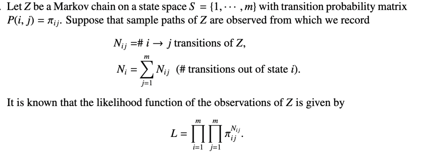Solved Let \\( Z \\) be a Markov chain on a state space \\( | Chegg.com