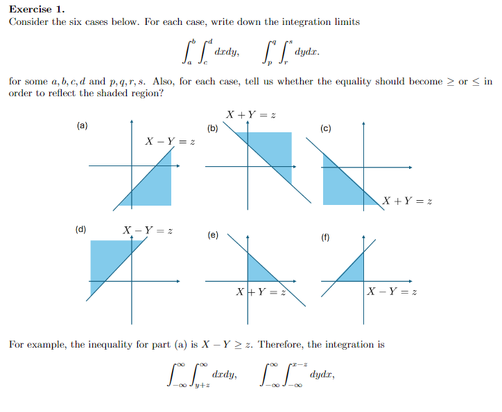 Solved Exercise 1.Consider the six cases below. For each | Chegg.com