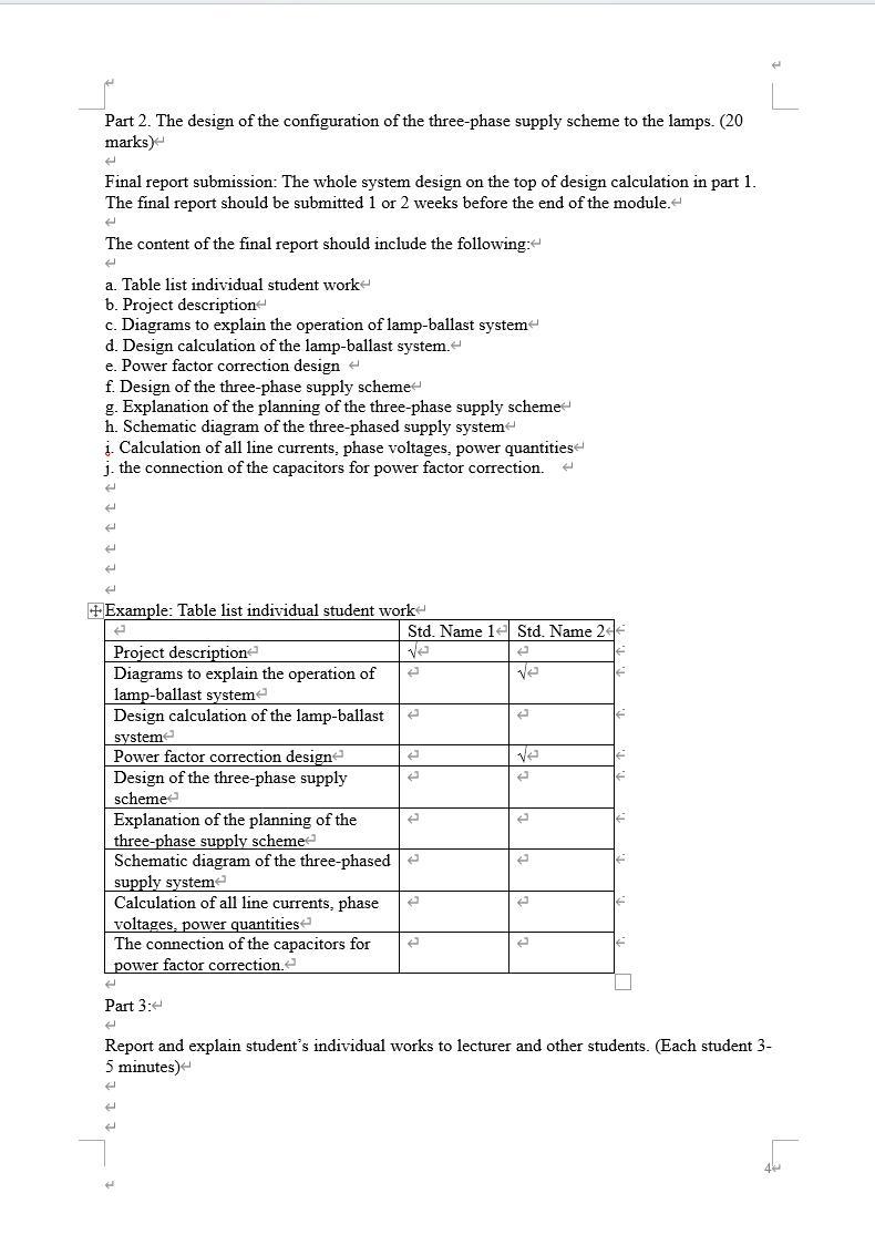 EEE4115 Electrical Engineering Principle Mini Project | Chegg.com