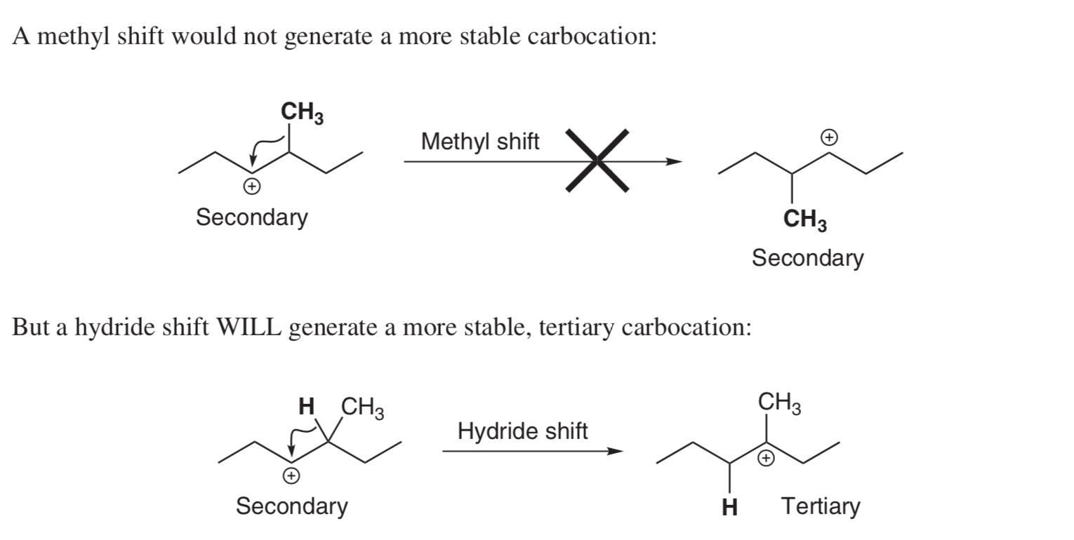 Solved Why is the carbocation after the methyl shift still | Chegg.com
