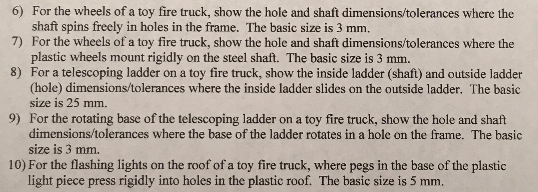 Solved Tolerance Selection Problems & Class of fit used: RC1 | Chegg.com