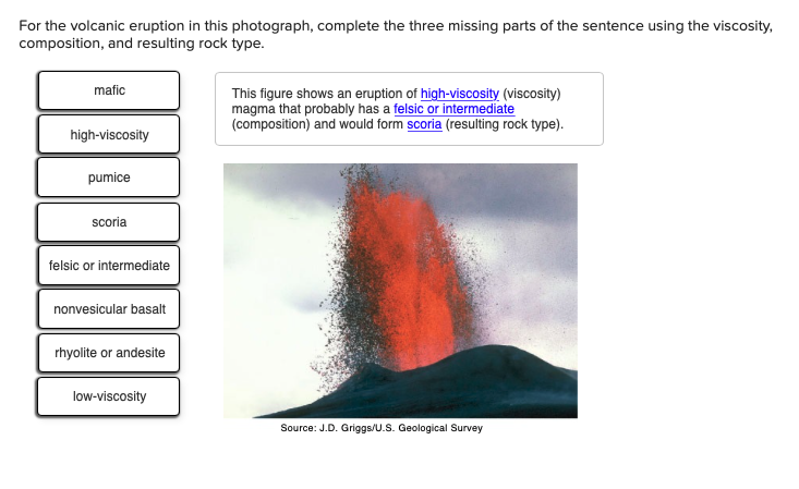 Solved For the volcanic eruption in this photograph, | Chegg.com