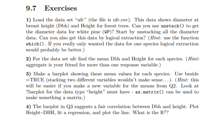 Solved I'm having trouble doing these problems for R. I have | Chegg.com