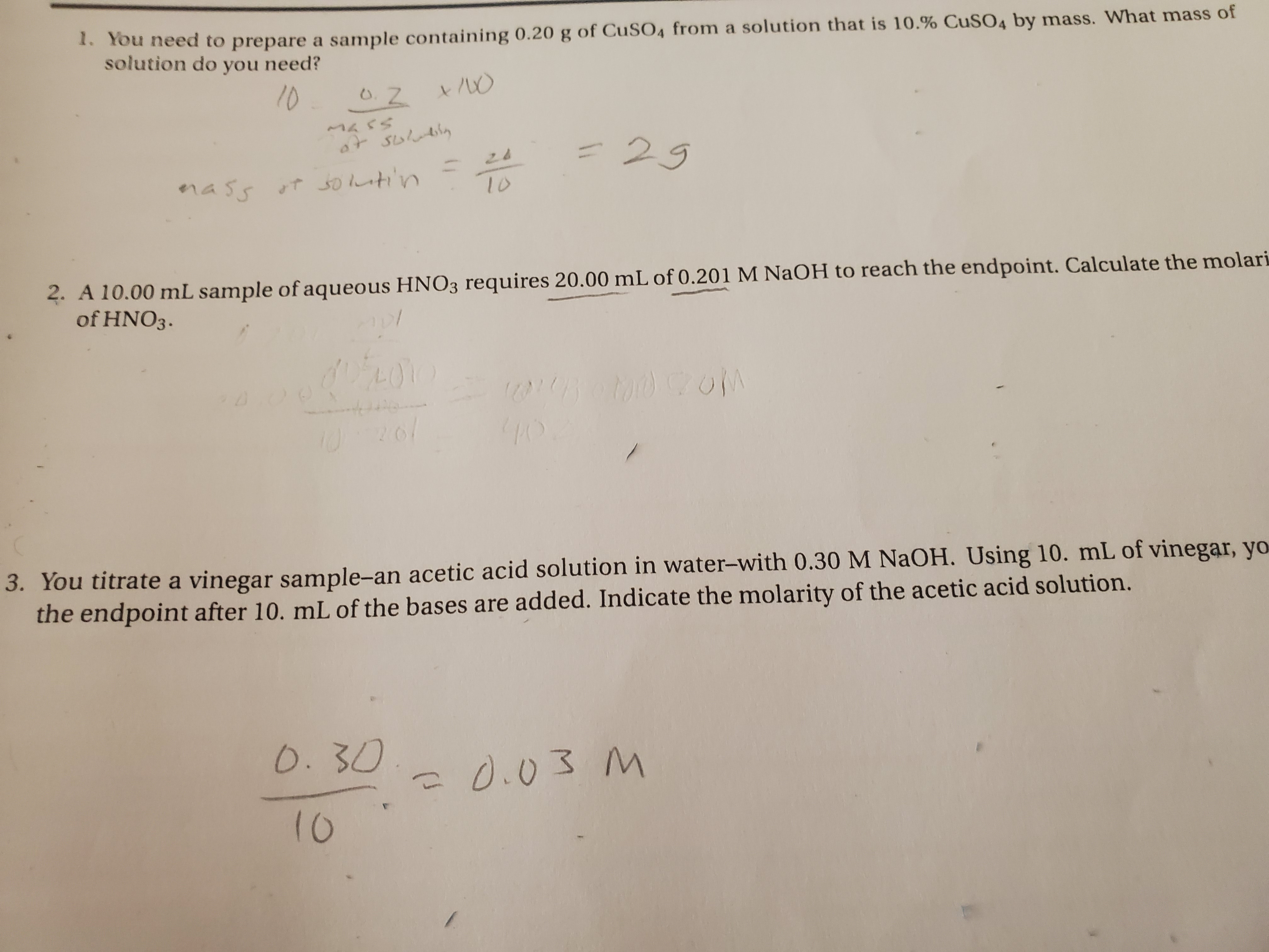 Solved A 10.00 mL aqueous HNO3 requires 20.00 mL of 0.201 M | Chegg.com