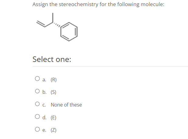 Solved Assign the stereochemistry for the following | Chegg.com