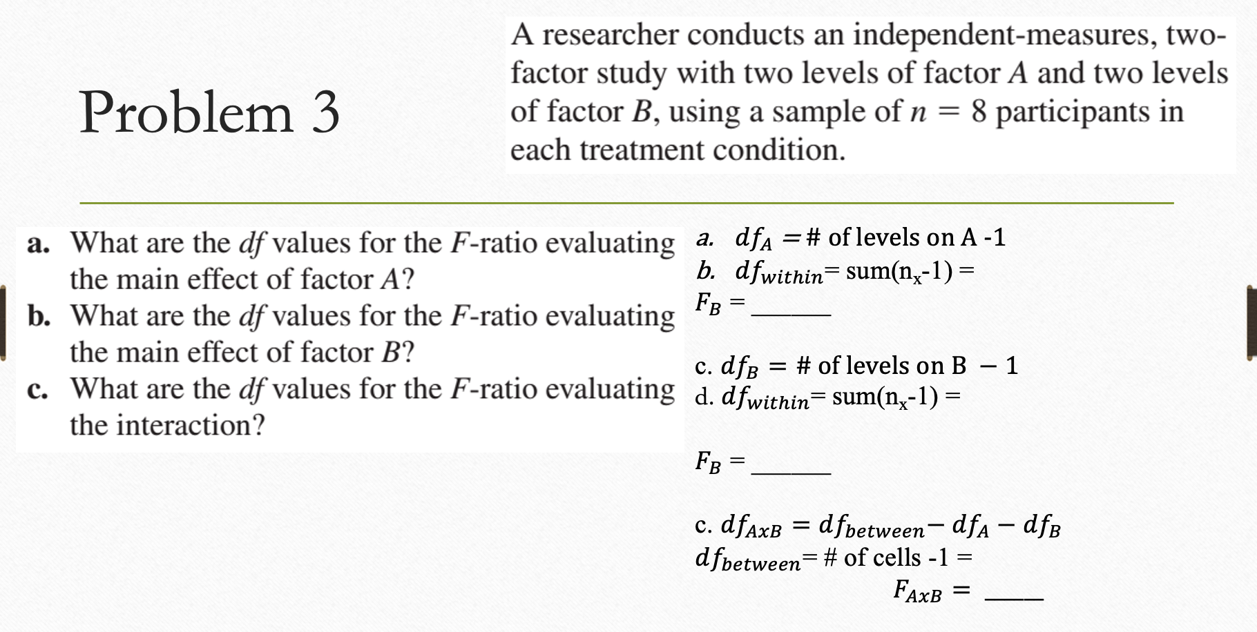 Solved Problem 3 A researcher conducts an | Chegg.com