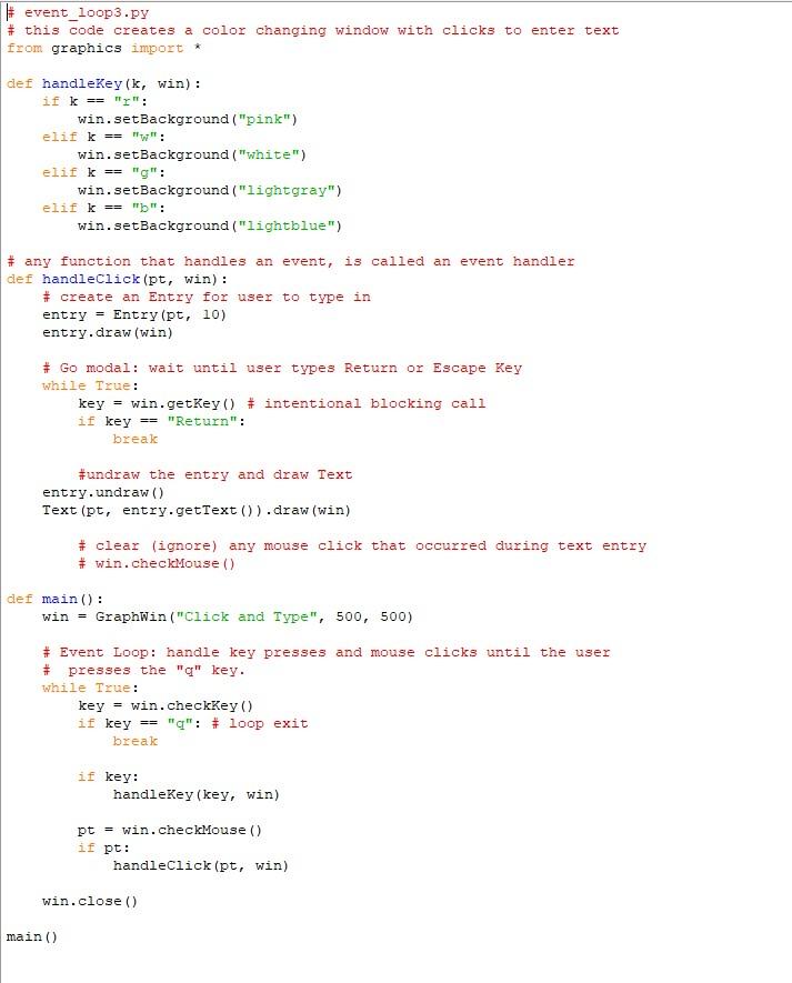 Solved | event_loop3.py # this code creates a color changing | Chegg.com