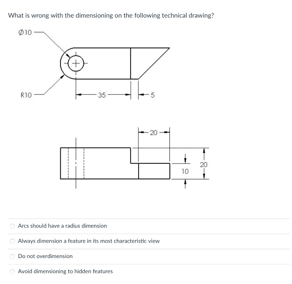 Solved What is wrong with the dimensioning on the following | Chegg.com