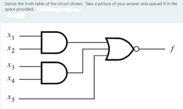 Solved Derive the truth table of the circuit shown. Take a | Chegg.com