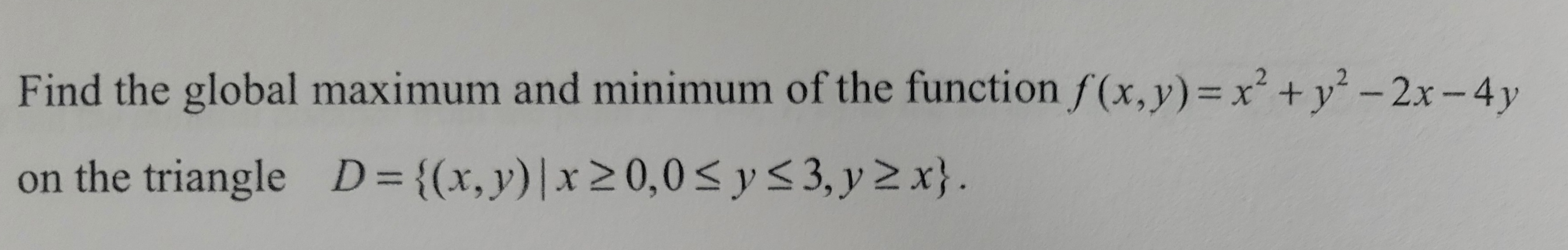 Solved Find The Global Maximum And Minimum Of The Function