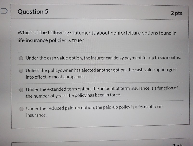 Solved Question 5 2 pts Which of the following statements | Chegg.com