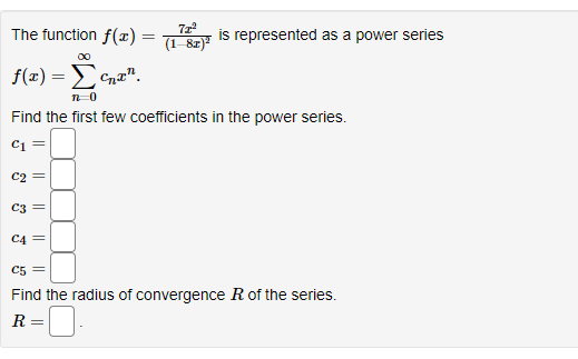 Solved The function f(x)=(7x^(2))/((1-8x)^(2)) is | Chegg.com