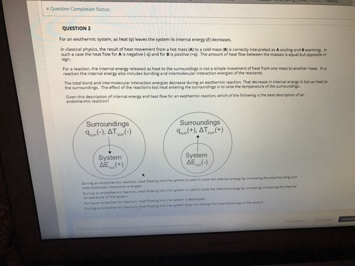 Solved Question Completion Status QUESTION2 For an | Chegg.com