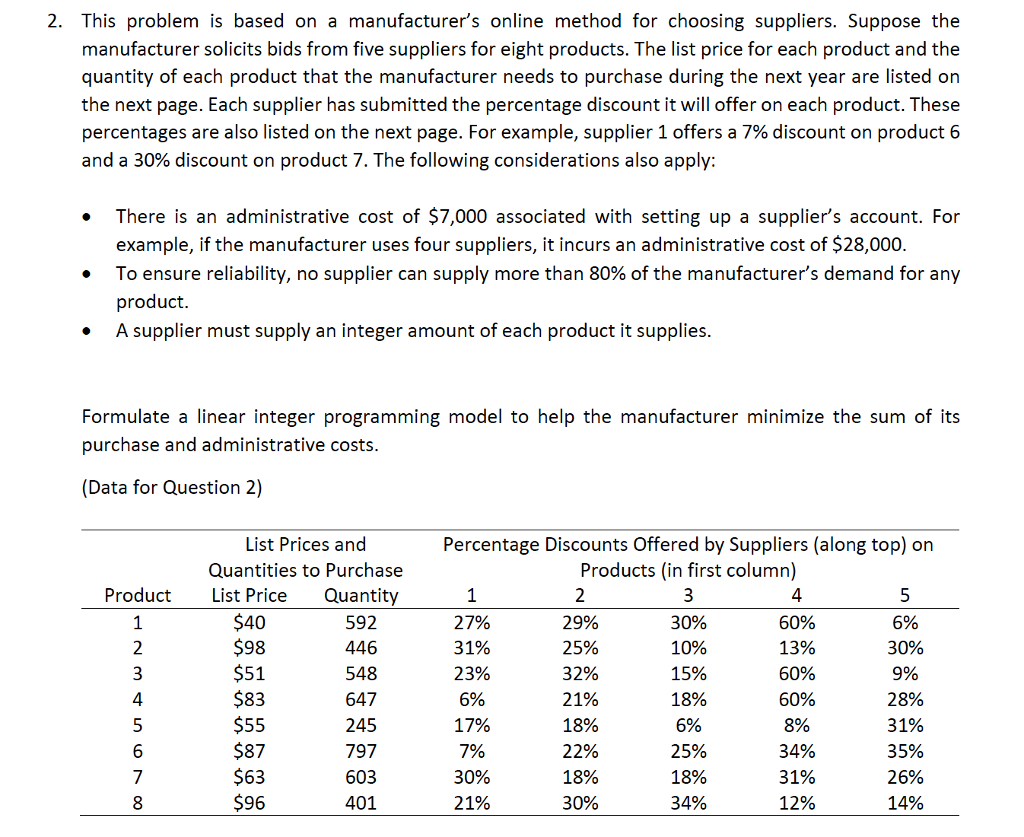 Solved How to use a solver in excel to solve this problem? | Chegg.com