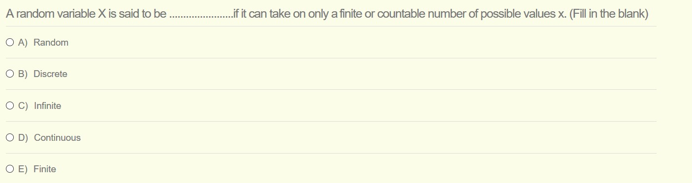 Solved A random variable X is said to be ...............if | Chegg.com