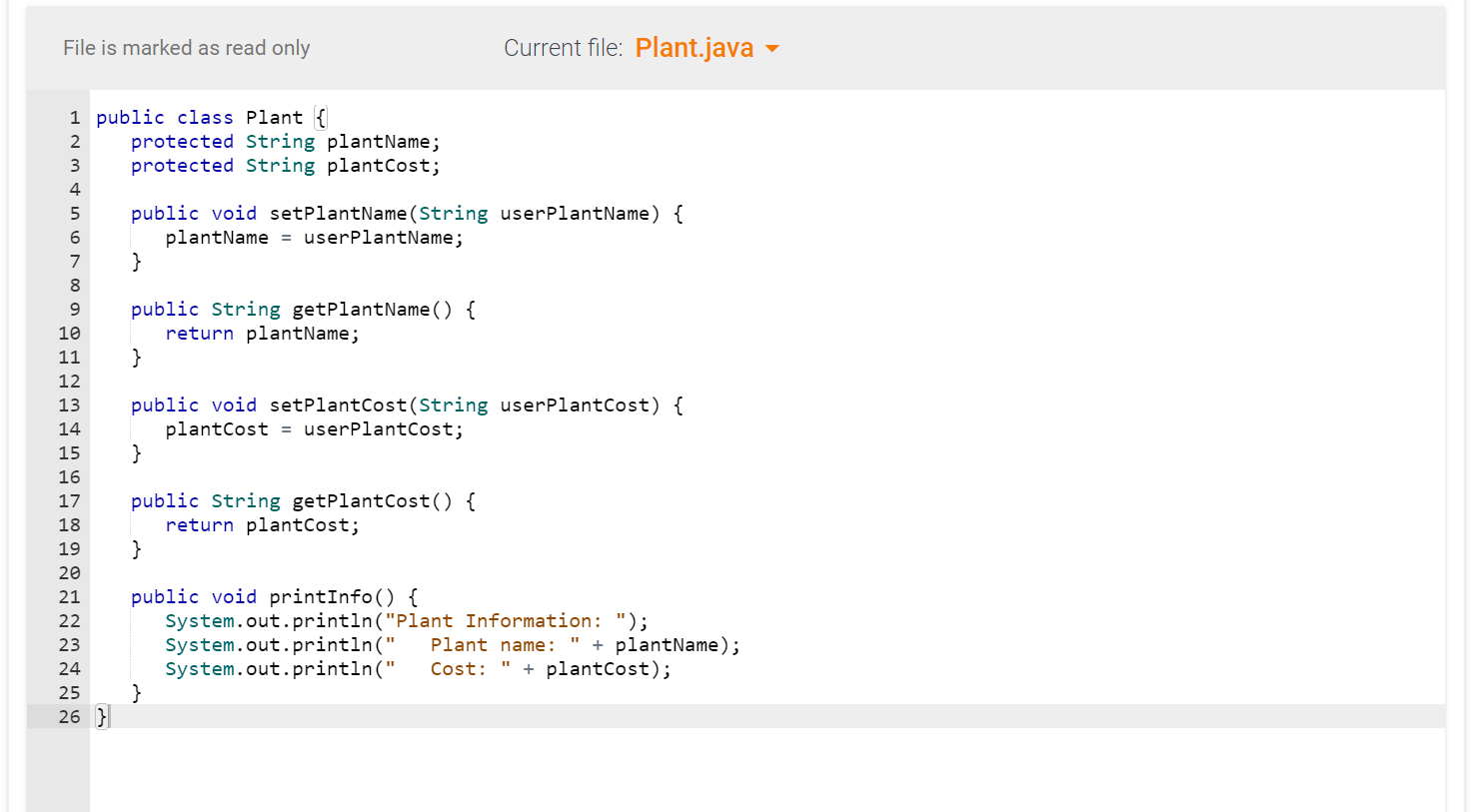 Solved Given a base Plant class and a derived Flower class, | Chegg.com Solved Given a base Plant class and a derived Flower class, | Chegg.com