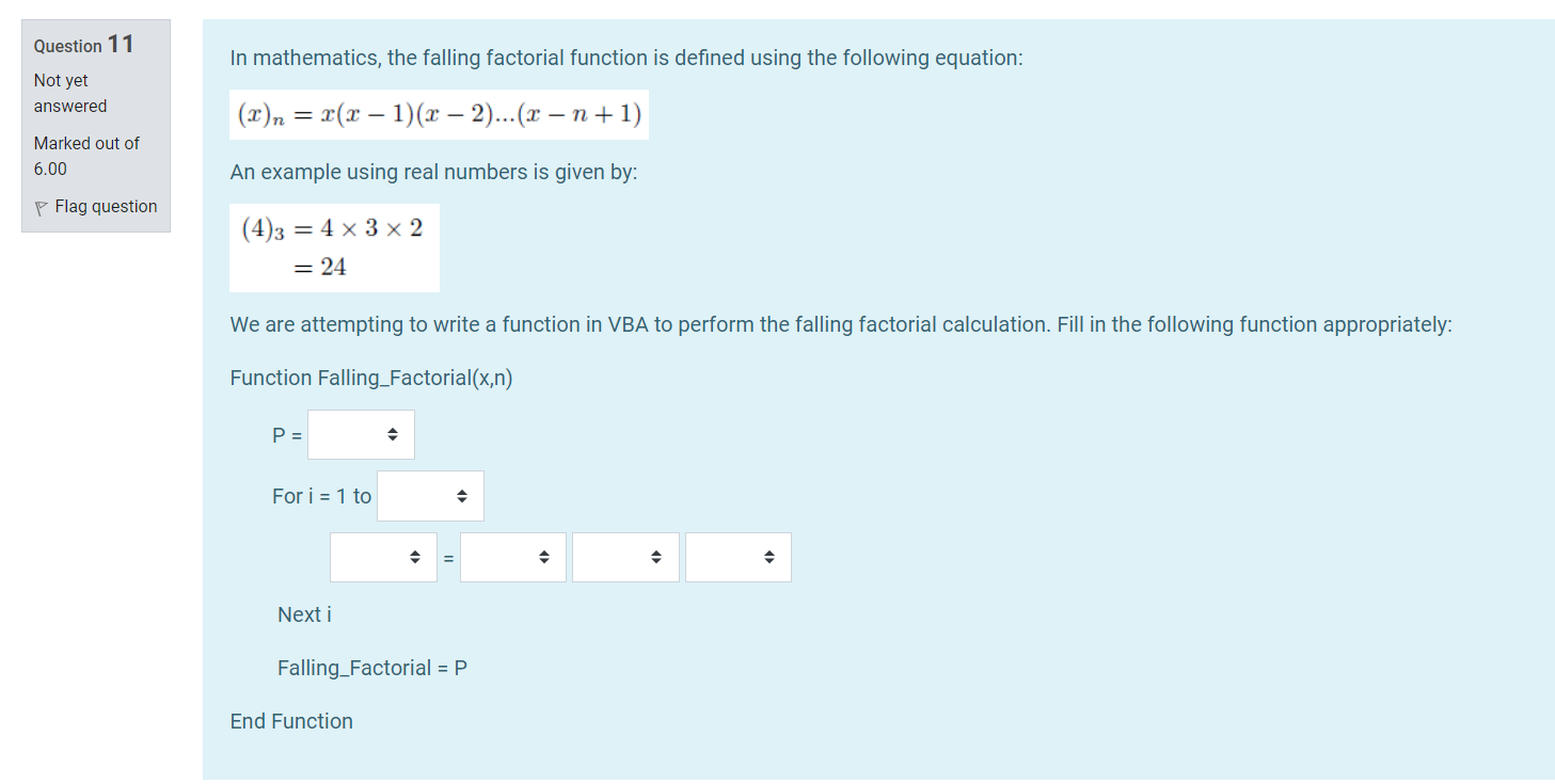 Solved We are attempting to write a function in VBA to | Chegg.com