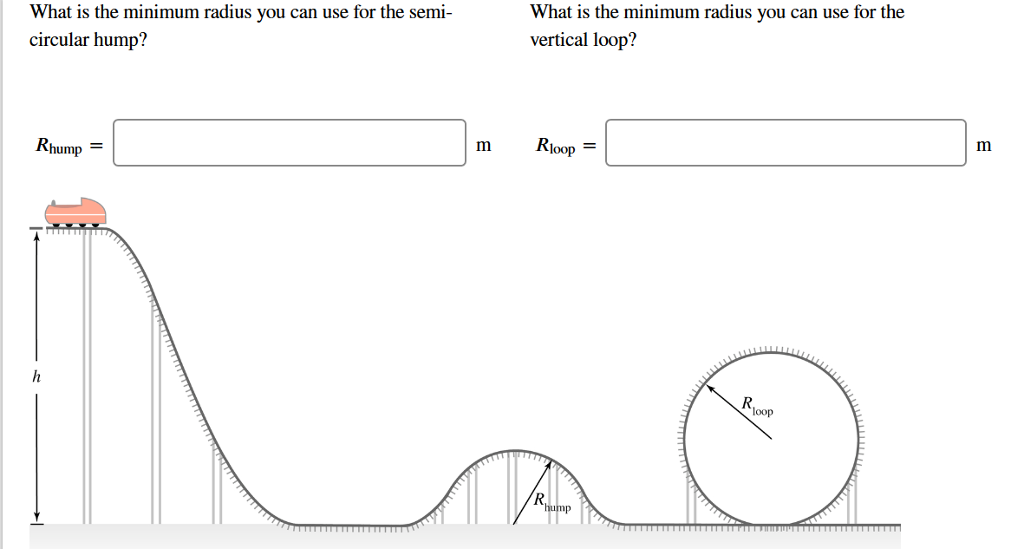 Solved You are designing the section of a roller coaster | Chegg.com