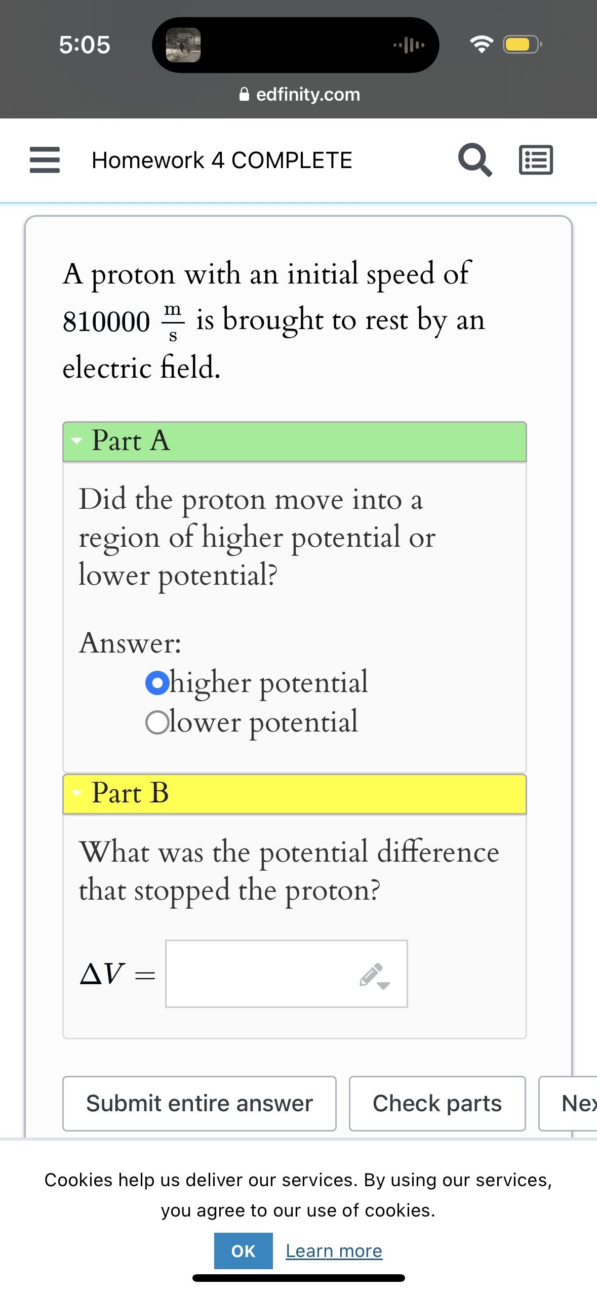 Solved A proton with an initial speed of | Chegg.com