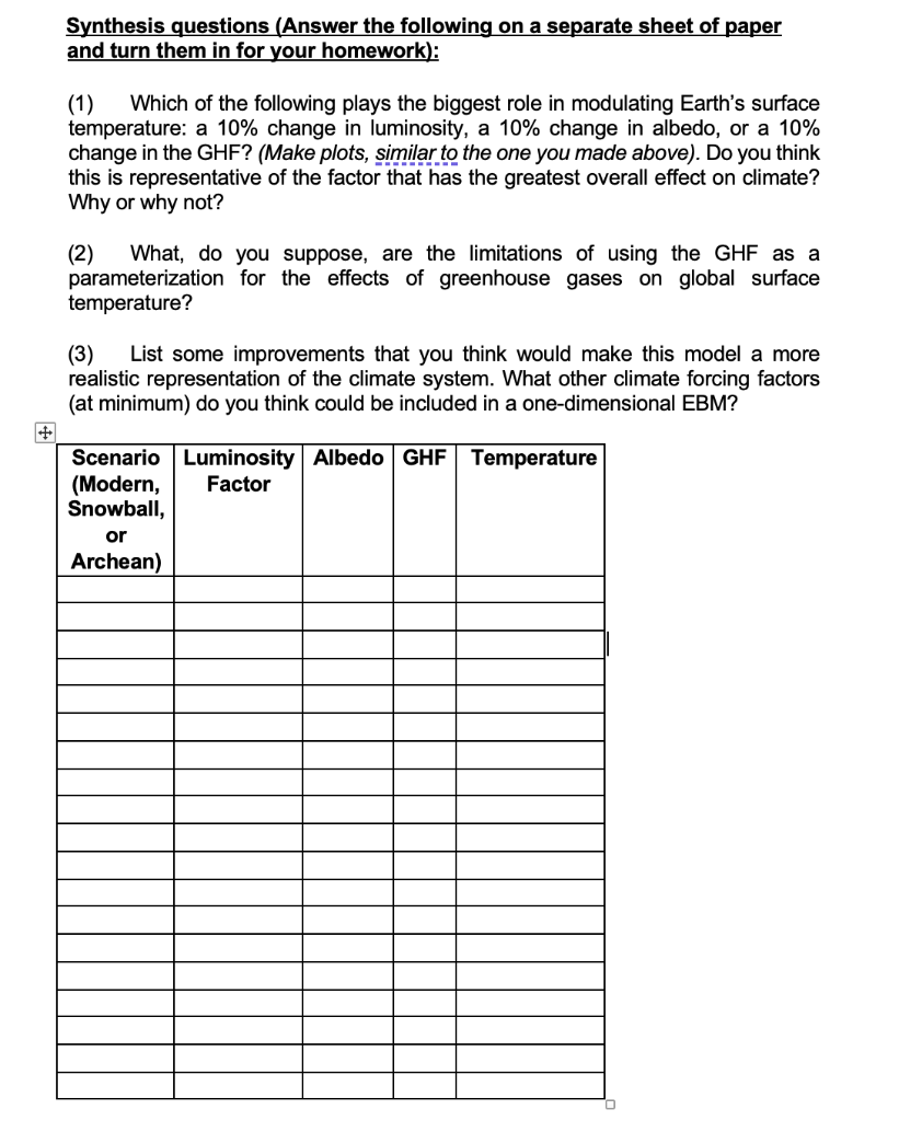 Solved Synthesis questions (Answer the following on a | Chegg.com