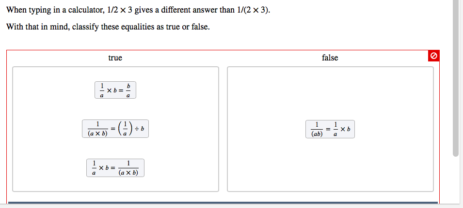 Solved When typing in a calculator, 1/2 x 3 gives a | Chegg.com